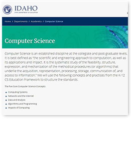 Computer Science Standards | Idaho STEM Action Center